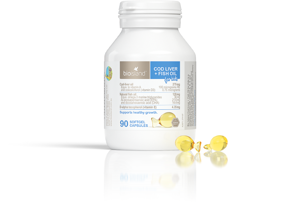 Bio Island Cod Liver & Fish Oil for Kids - Healthy Growth & Development